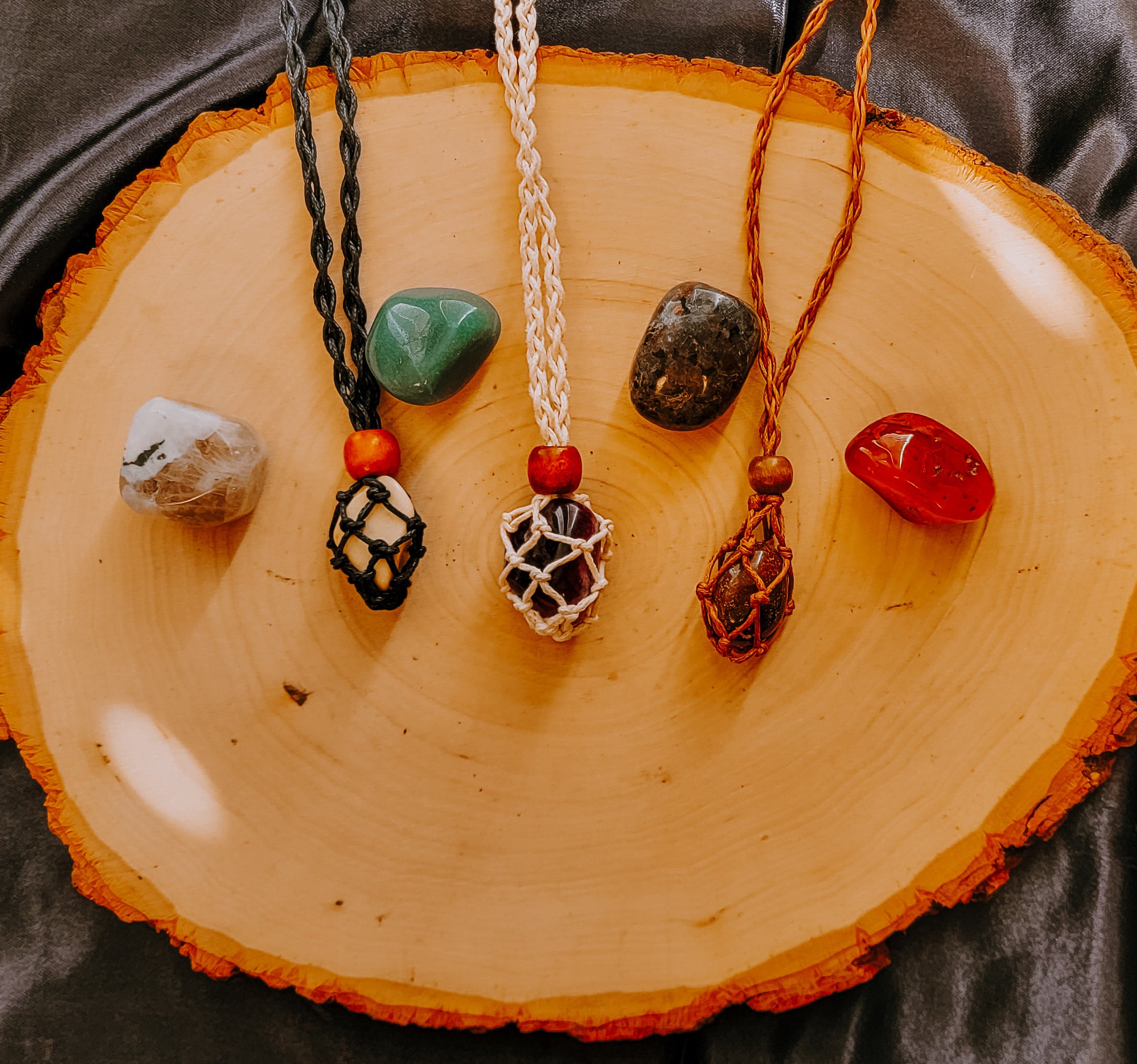 Hemp crystal necklace store